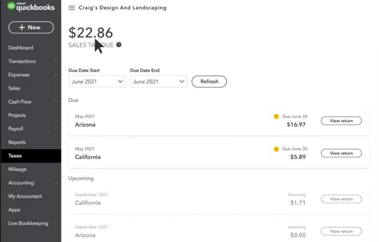 How to Record Sales Tax Payments in QuickBooks Online — Method