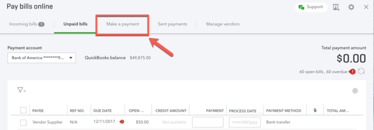 How to Pay Vendors in QuickBooks Online — Method