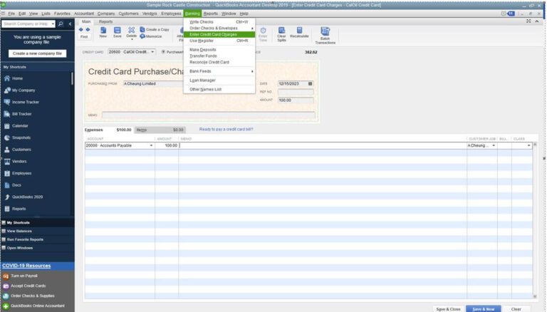 How to Record Credit Card Payments in QuickBooks Desktop — Method