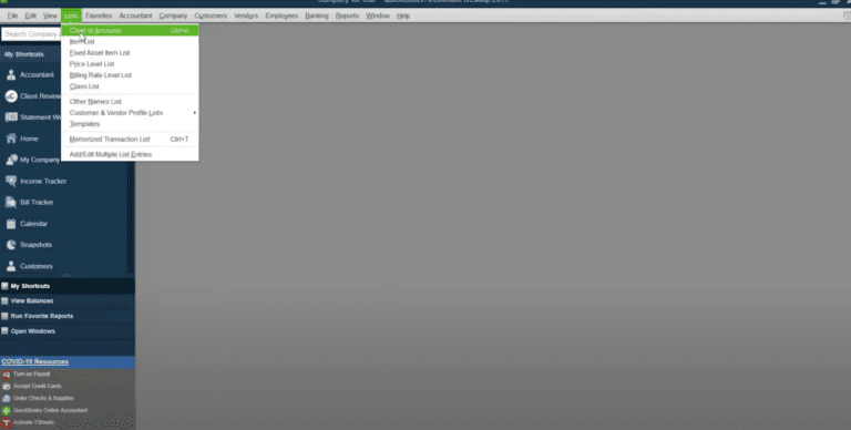 Free QuickBooks Chart of Accounts Template Excel — Method