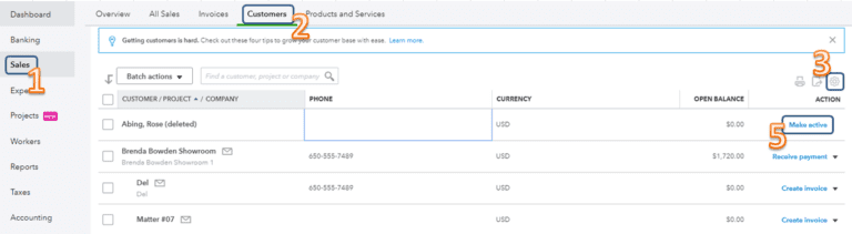 How to delete a customer in QuickBooks — Method