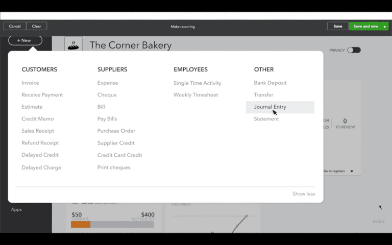 How To Make a Journal Entry in QuickBooks Online — Method