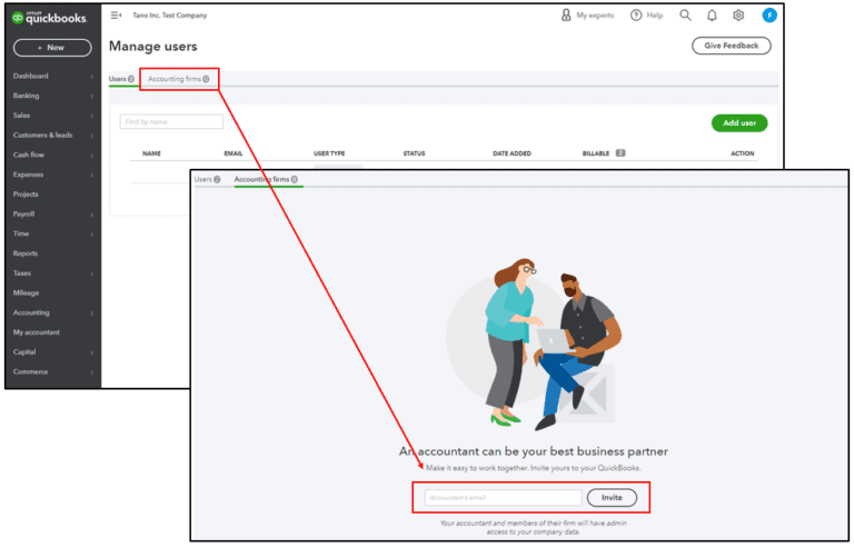 How To Add an Accountant to QuickBooks Online — Method