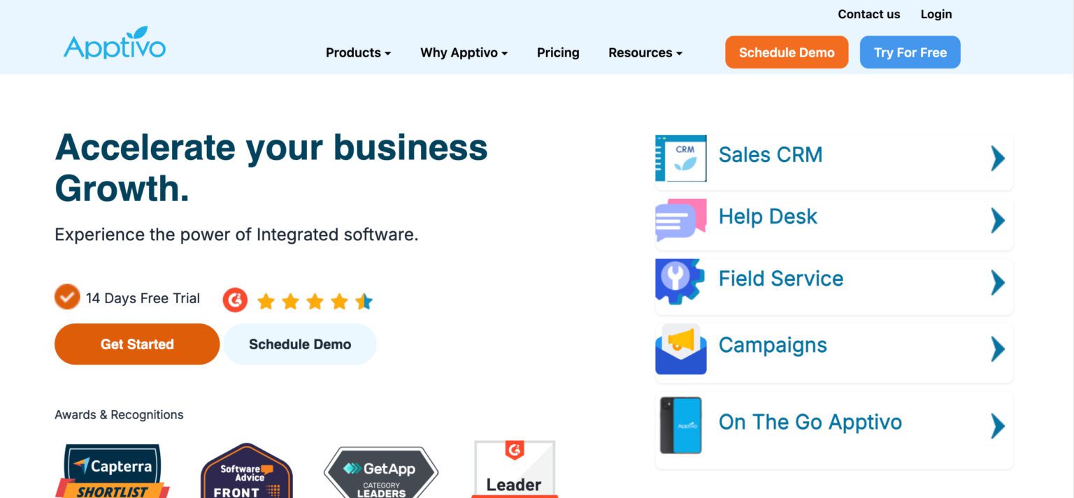 Apptivo review 2026: Pros, cons, and top alternatives — Method